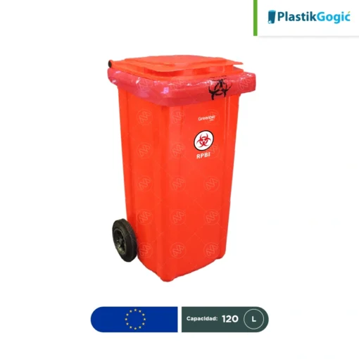 Combo contenedor con 2 ruedas Plastik Gogic RPBI 120 L + paquete con ...