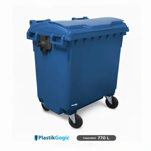 Contenedor con 4 ruedas Plastik Gogic 770 L Mexcomer
